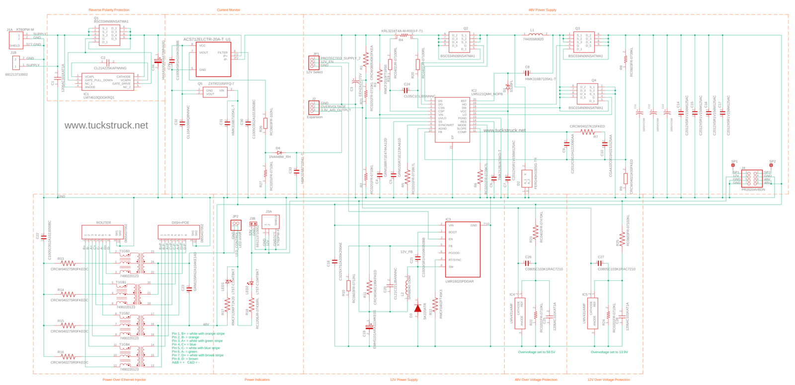 Starlink DC Power Supply POE Injector